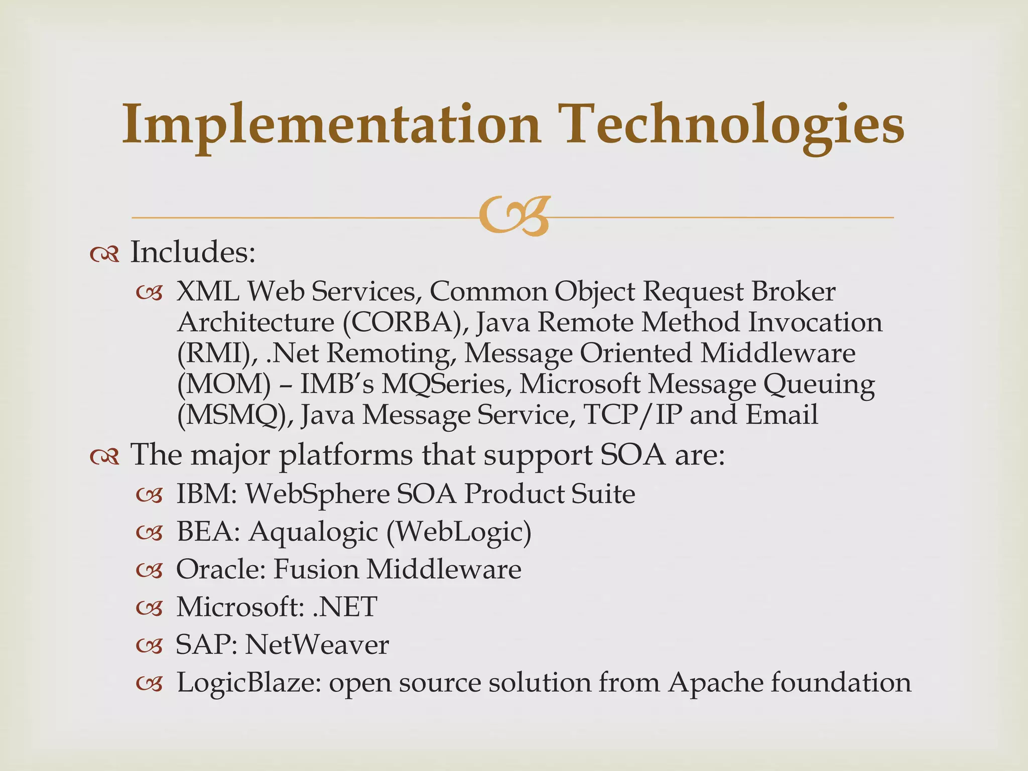 Service Oriented Architecture (SOA) | PPTX
