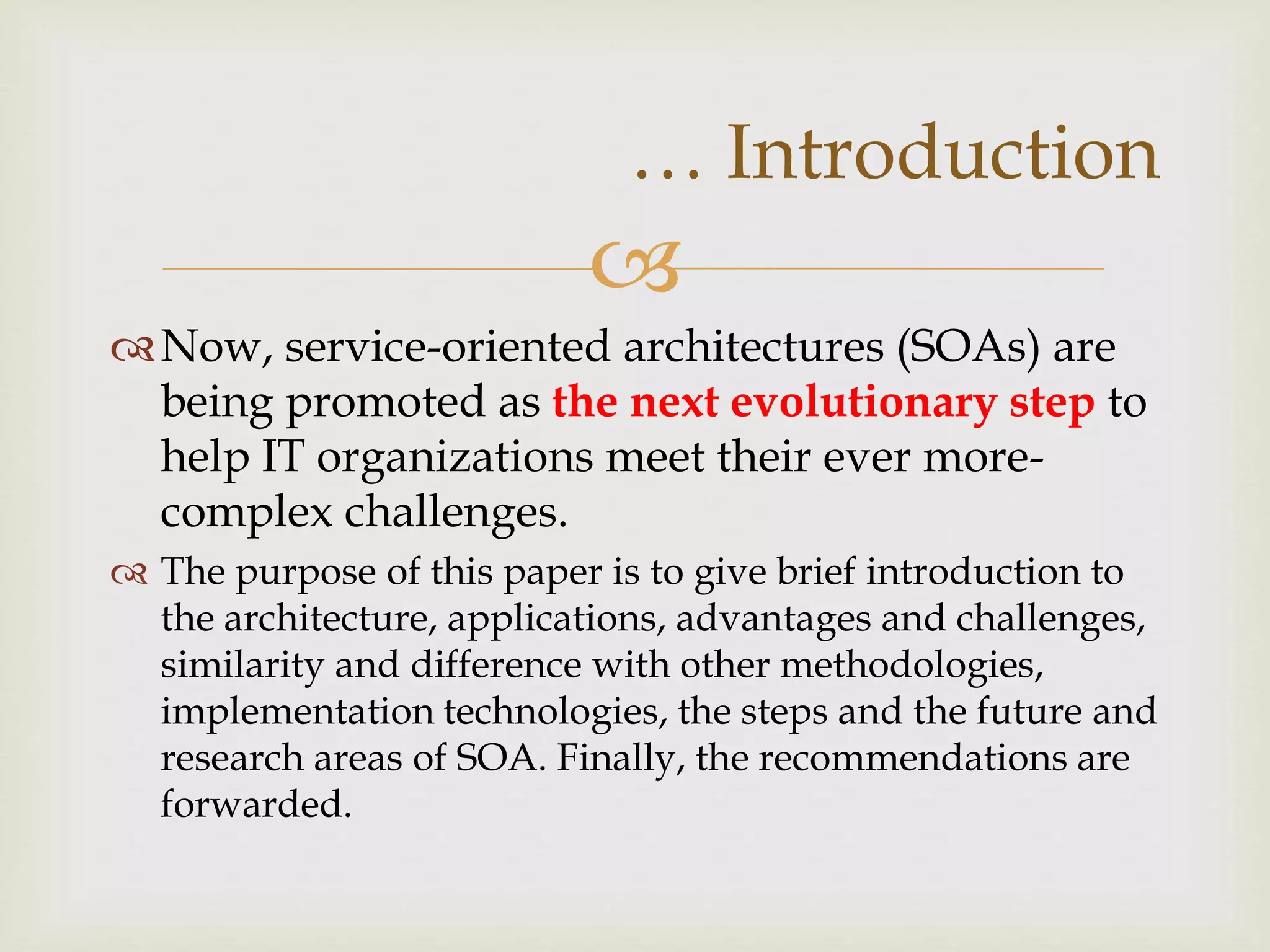 Service Oriented Architecture (SOA) | PPTX