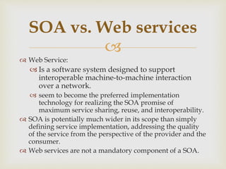 Service Oriented Architecture (SOA) | PPTX