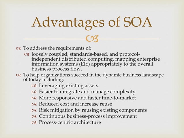 Service Oriented Architecture (SOA) | PPTX | Cloud Computing | Internet