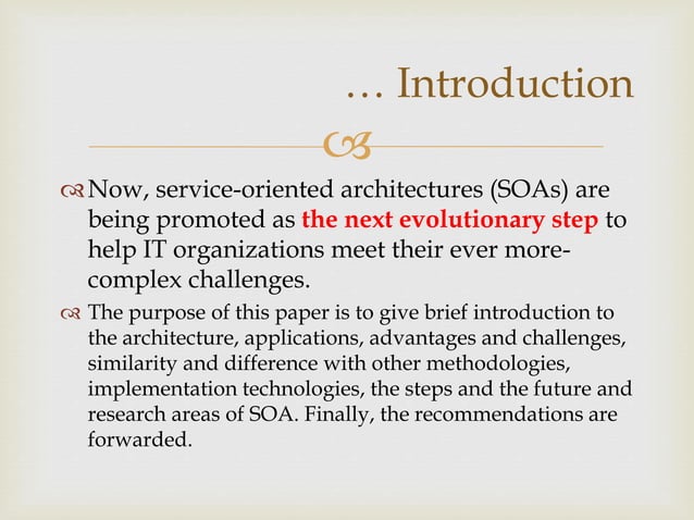 Service Oriented Architecture (SOA) | PPTX | Cloud Computing | Internet