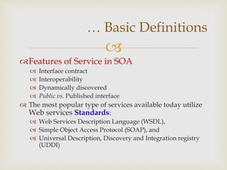 Service Oriented Architecture (SOA) | PPTX