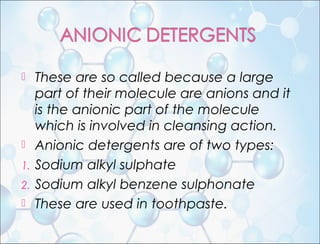 Soaps and detergents | PPT