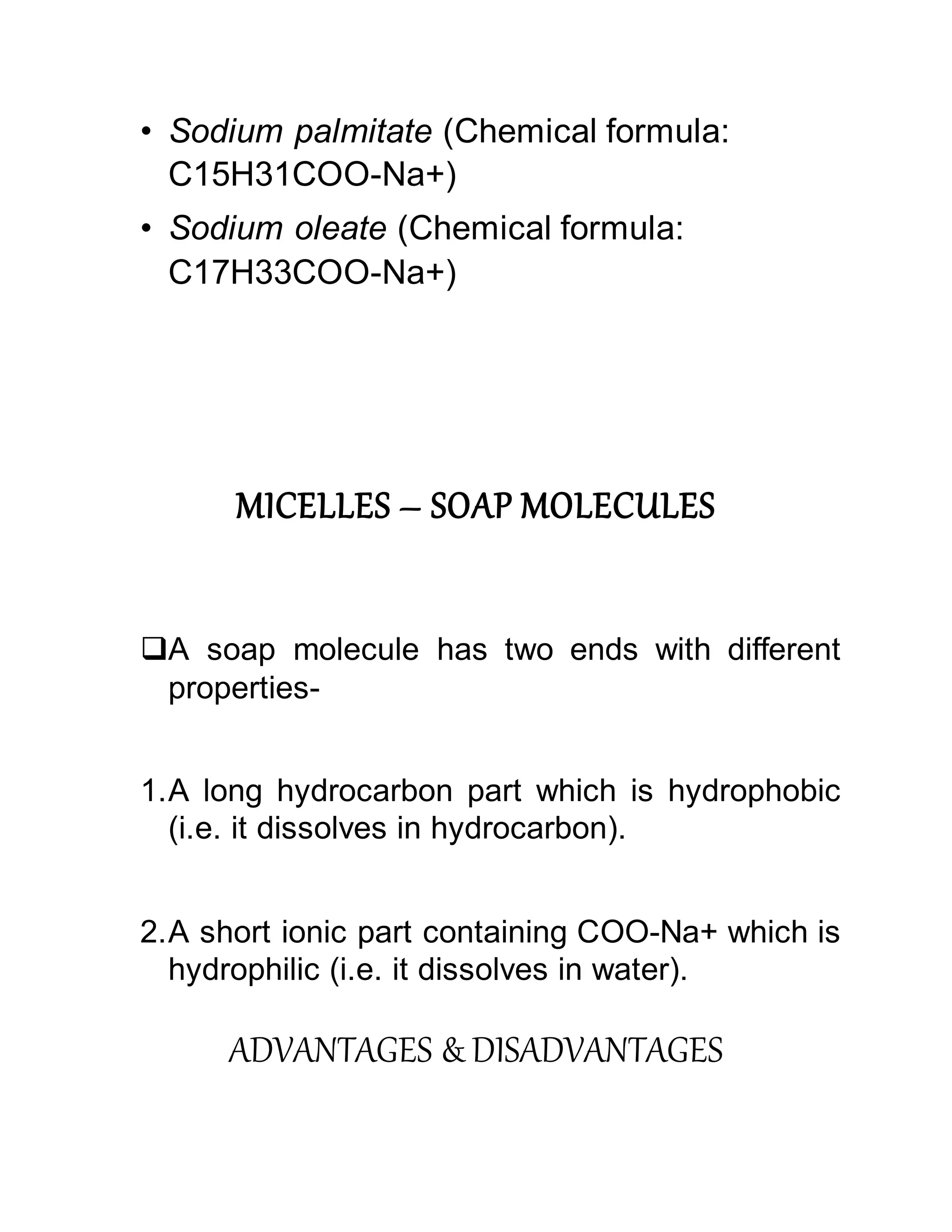 Soaps and deteregnt | DOCX