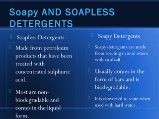 Soaps and detergents | PPT
