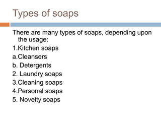 Soaps and syndetbars | PPTX