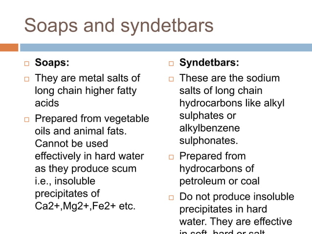 Soaps and syndetbars | PPTX