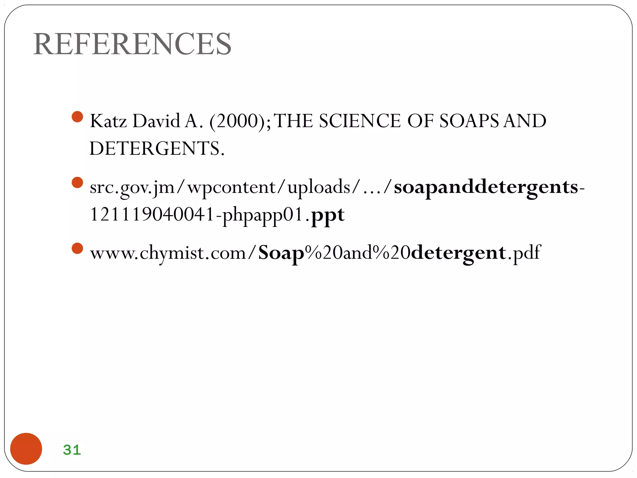 Soaps and detergents | PPT