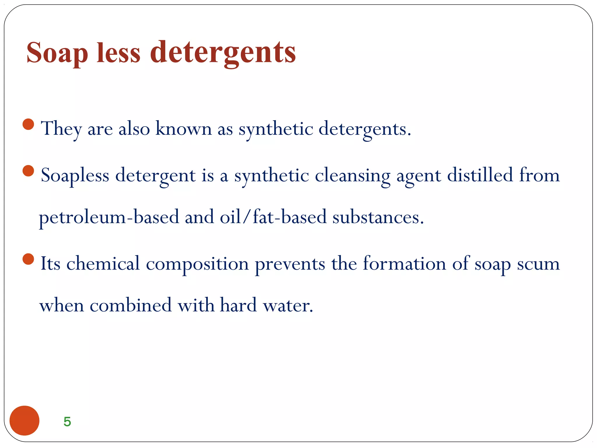 Soaps and detergents | PPT