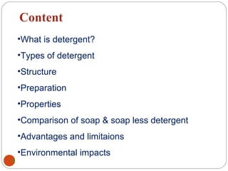 Soaps and detergents | PPT