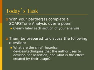 SOAPSTone rev | PPT