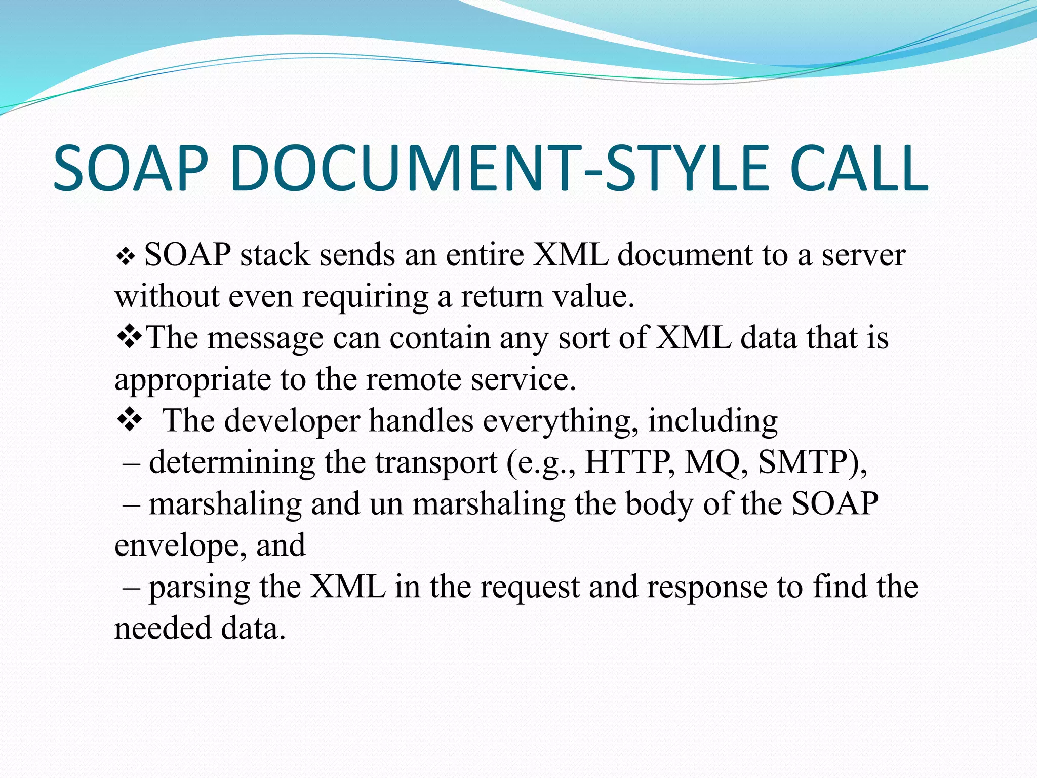 SOAP WEB TECHNOLOGIES | PPTX