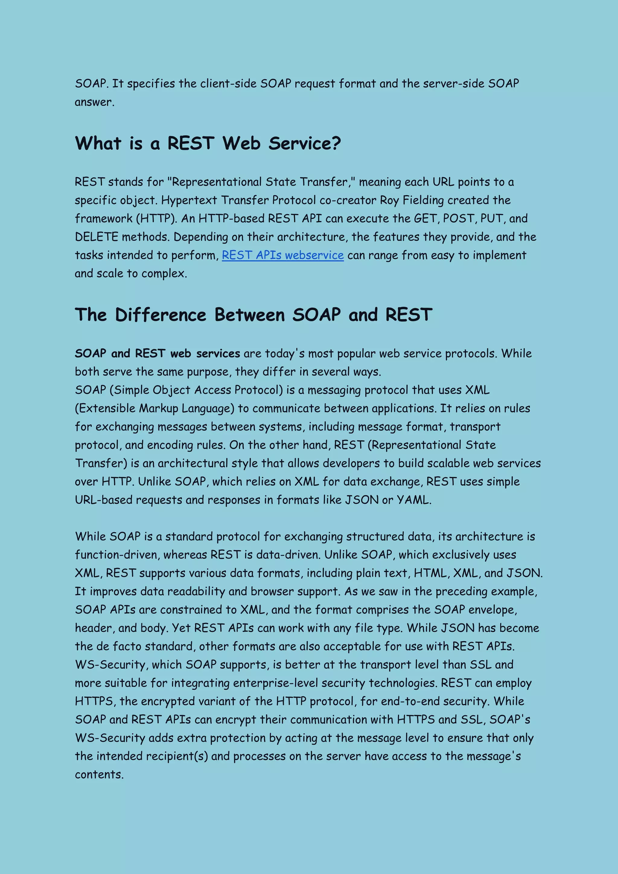 SOAP vs REST_ Which Web Service Protocol is Right for Your Needs | DOCX