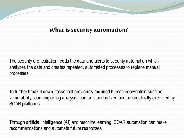 Soar cybersecurity | PPTX