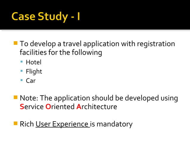 SOA Development - Requirement Analysis | PPT