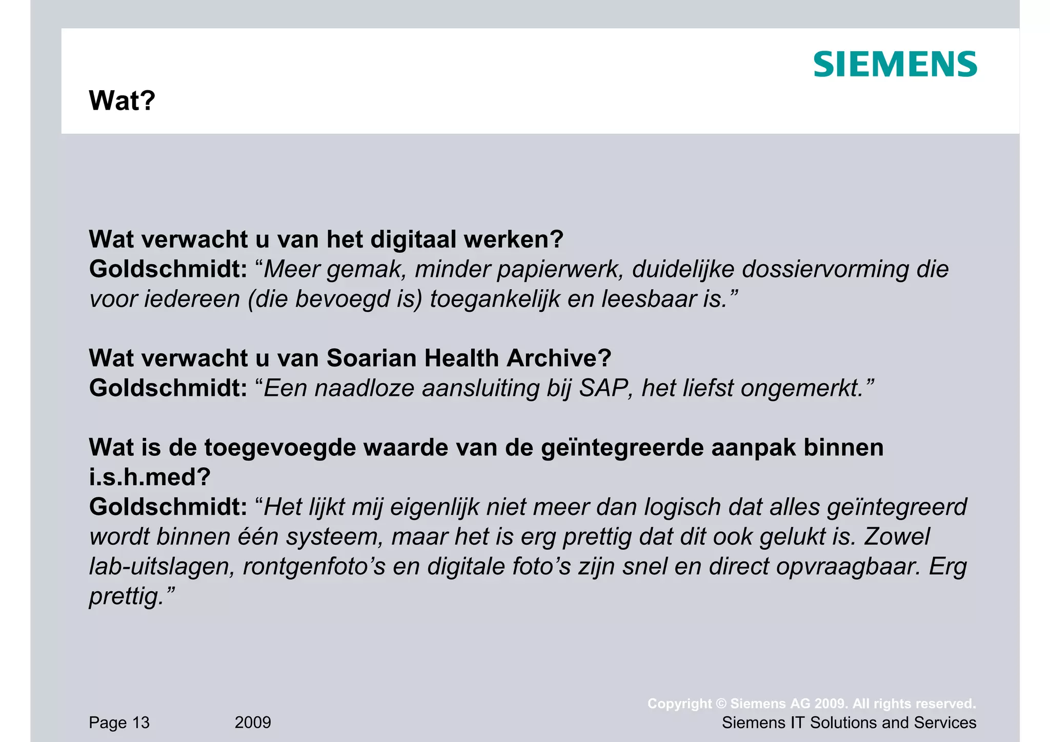 Soarian Health Archive Presentatie Sap I.S.H.Med Gebruikersdag 24 Juni ...