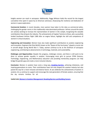 Soaring High: Celebrating Women in Aviation | PPT