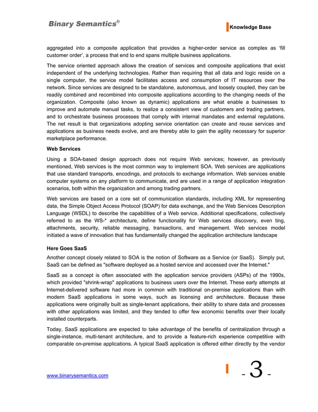 SOA (Service Oriented Architecture) | PDF