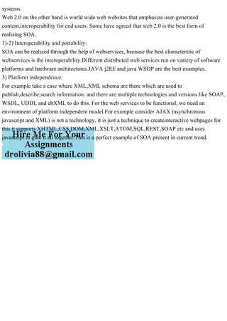 SOA ( Service Oriented Architecture)SOA is a type of architectura.pdf