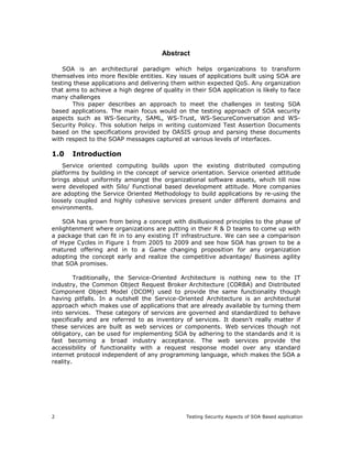 Soa Testing An Approach For Testing Security Aspects Of Soa Based ...