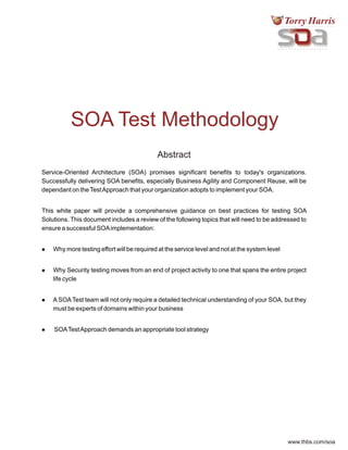 Soa Test Methodology | PDF