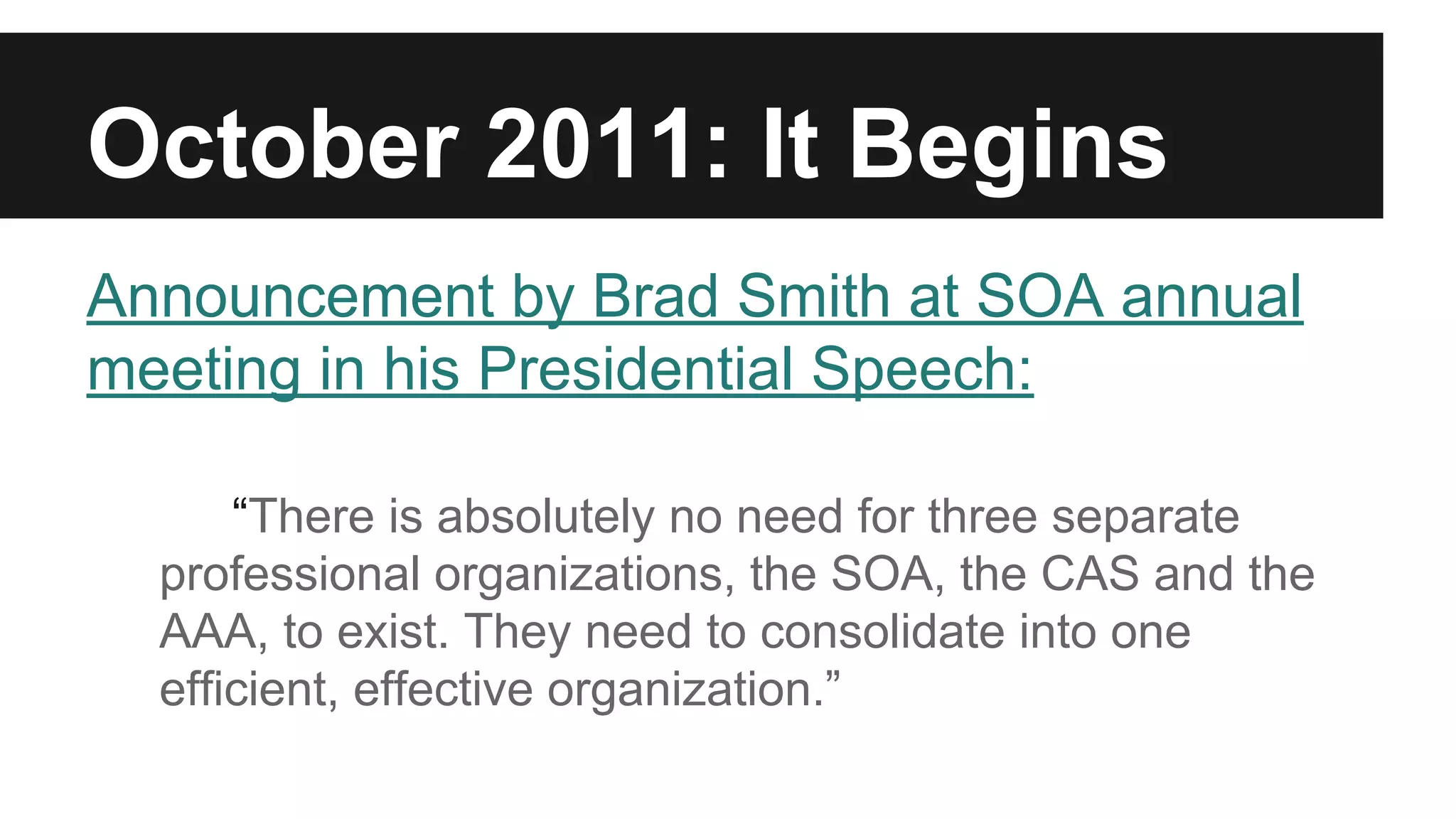 SOA vs CAS and AAA Timeline | PDF