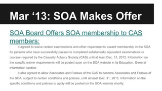 SOA vs CAS and AAA Timeline | PDF