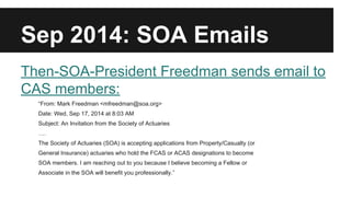 SOA vs CAS and AAA Timeline | PDF