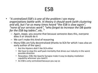 SOA vs EDA 2 (discussions with Jeppe) | PPTX