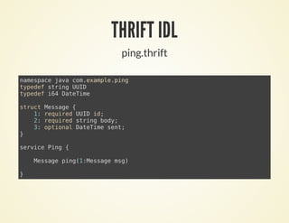 SOA with Thrift and Finagle | PPT