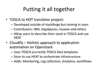 Template Languages for OpenStack - Heat and TOSCA | PPTX | Programming Languages | Computing