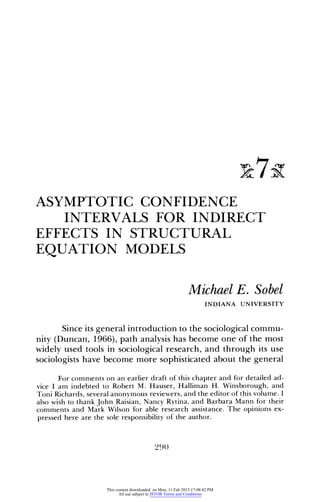 Artikel Original Uji Sobel (Sobel Test) | PDF