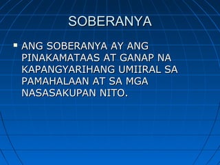 Soberanya | PPT