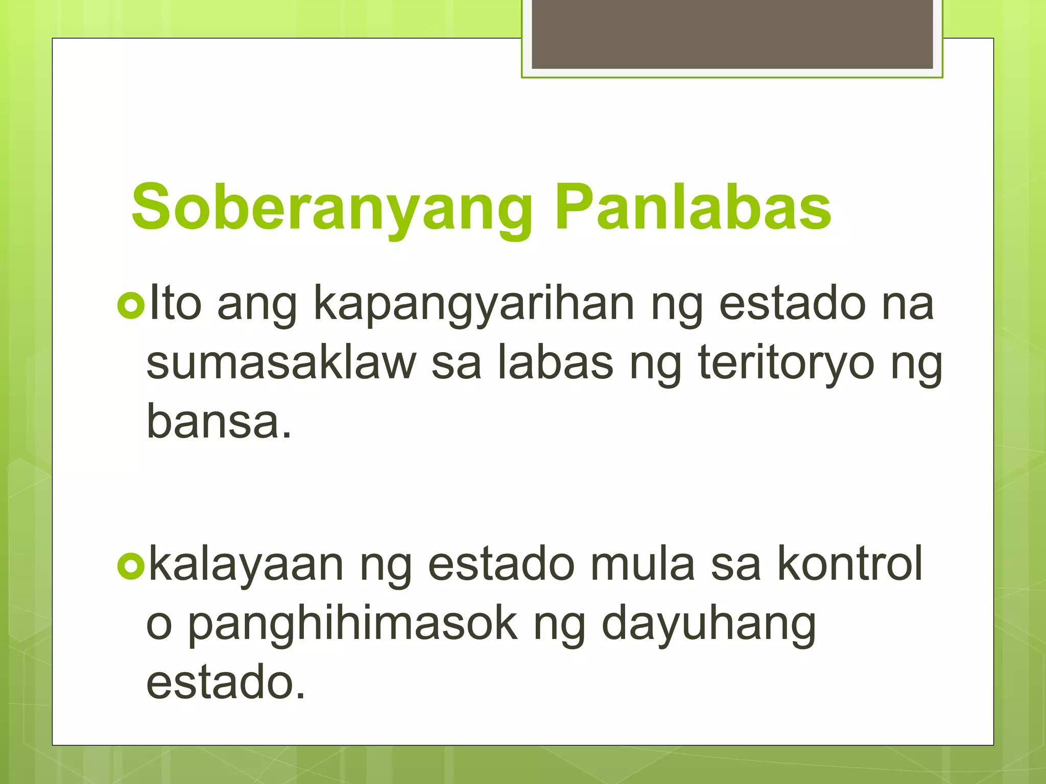 Soberanya | PPTX