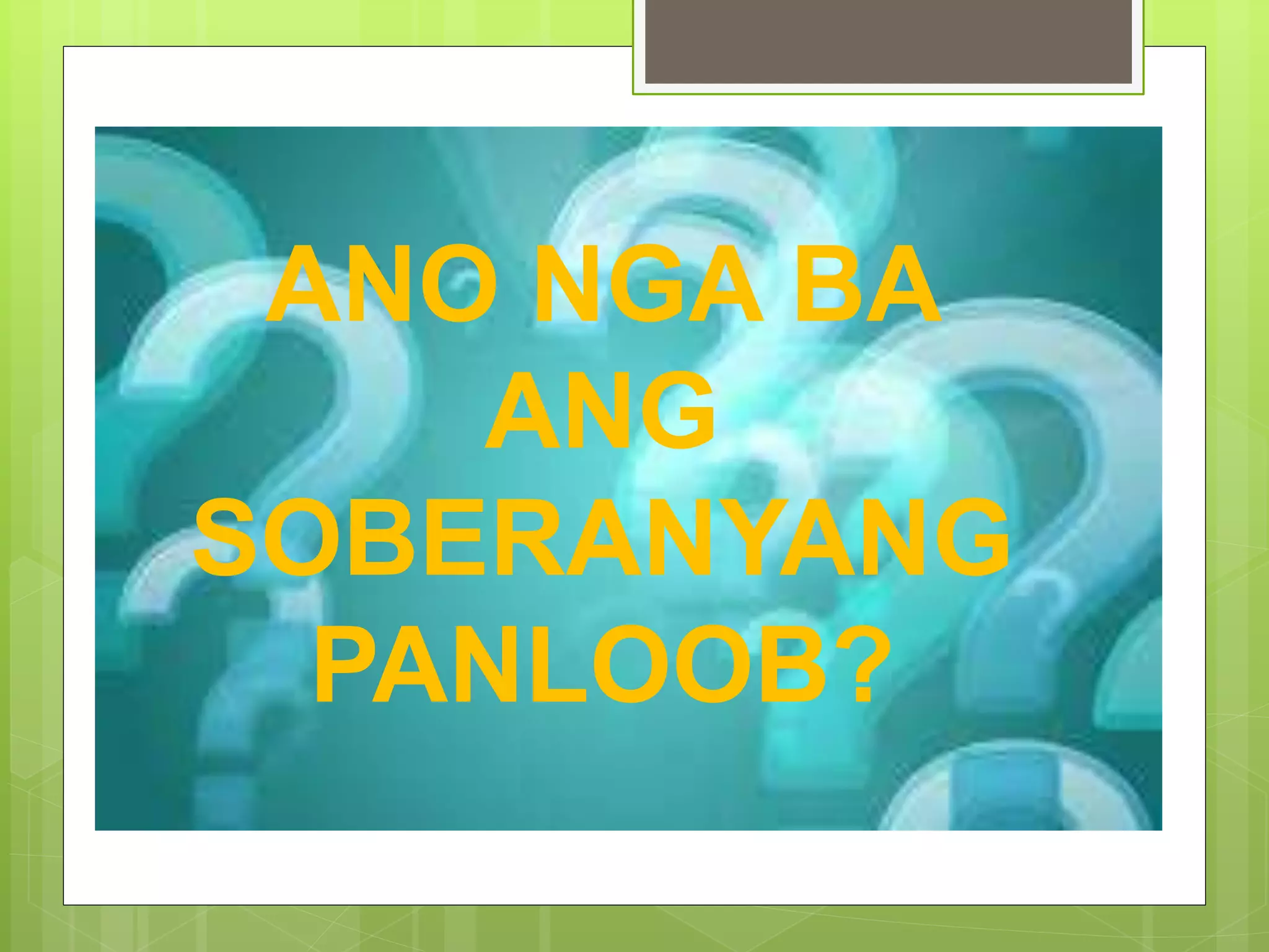 Soberanya | PPTX