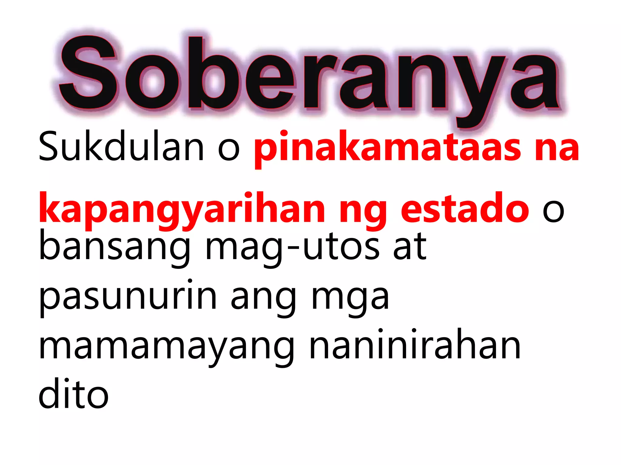 Soberanya ng pilipinas | PPTX