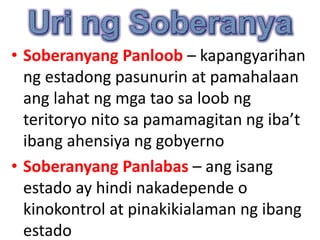 Soberanya ng pilipinas | PPTX