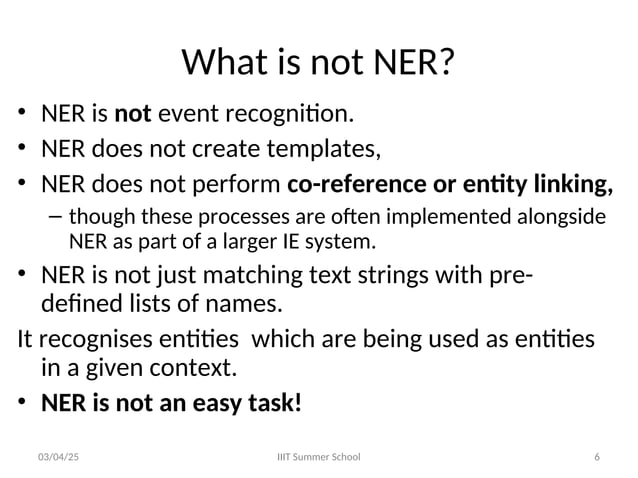 sobha-ner.ppt named entity recognition model | PPT