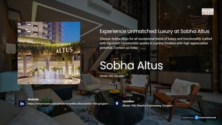 Sobha Altus redefines luxury living in Gurgaon | PDF