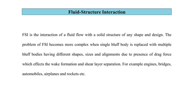 Fluid Structure Interaction Applications Pptx Physics Science