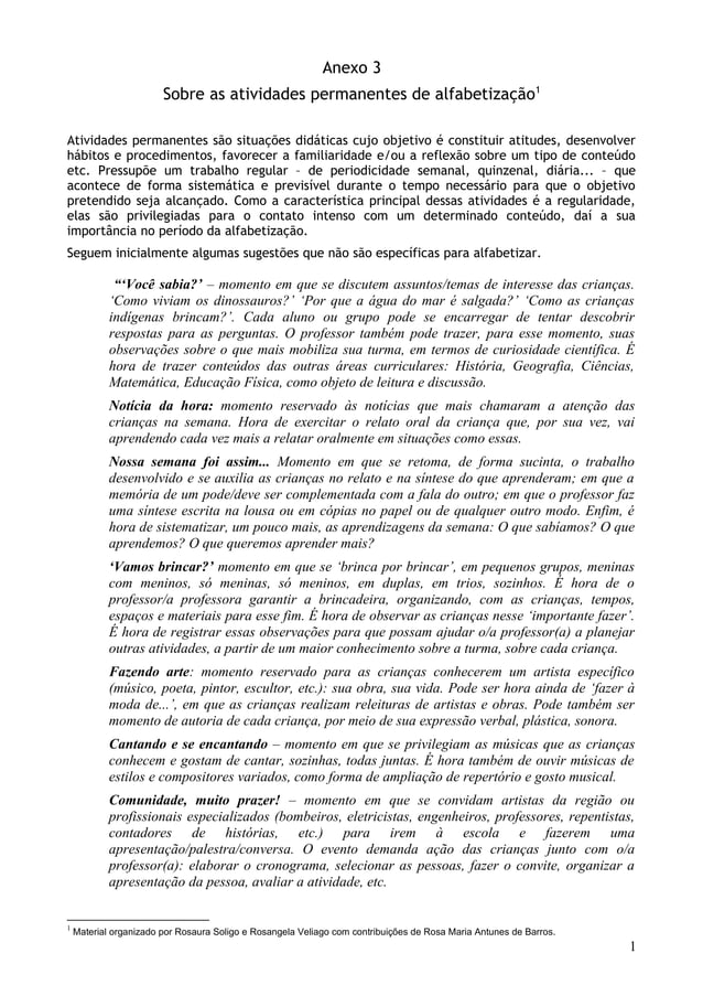 Sobre as atividades permanentes de alfabetiza%c3%a7%c3%a3o[1] | PDF