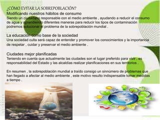 sobrepoblación mundial | PPTX