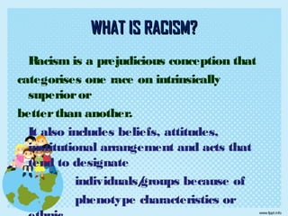 Racism in Global context | PPT | Debated Sensitive Social Issues ...
