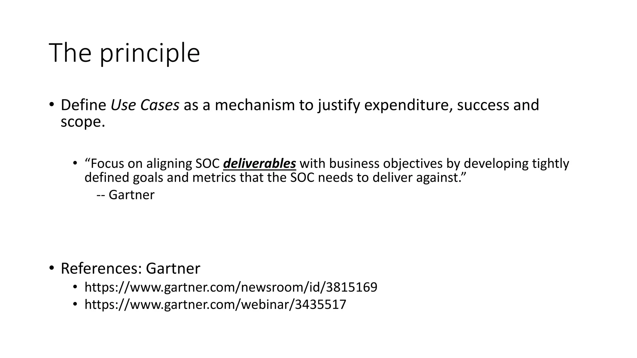 SOC: Use cases and are we asking the right questions? | PPTX
