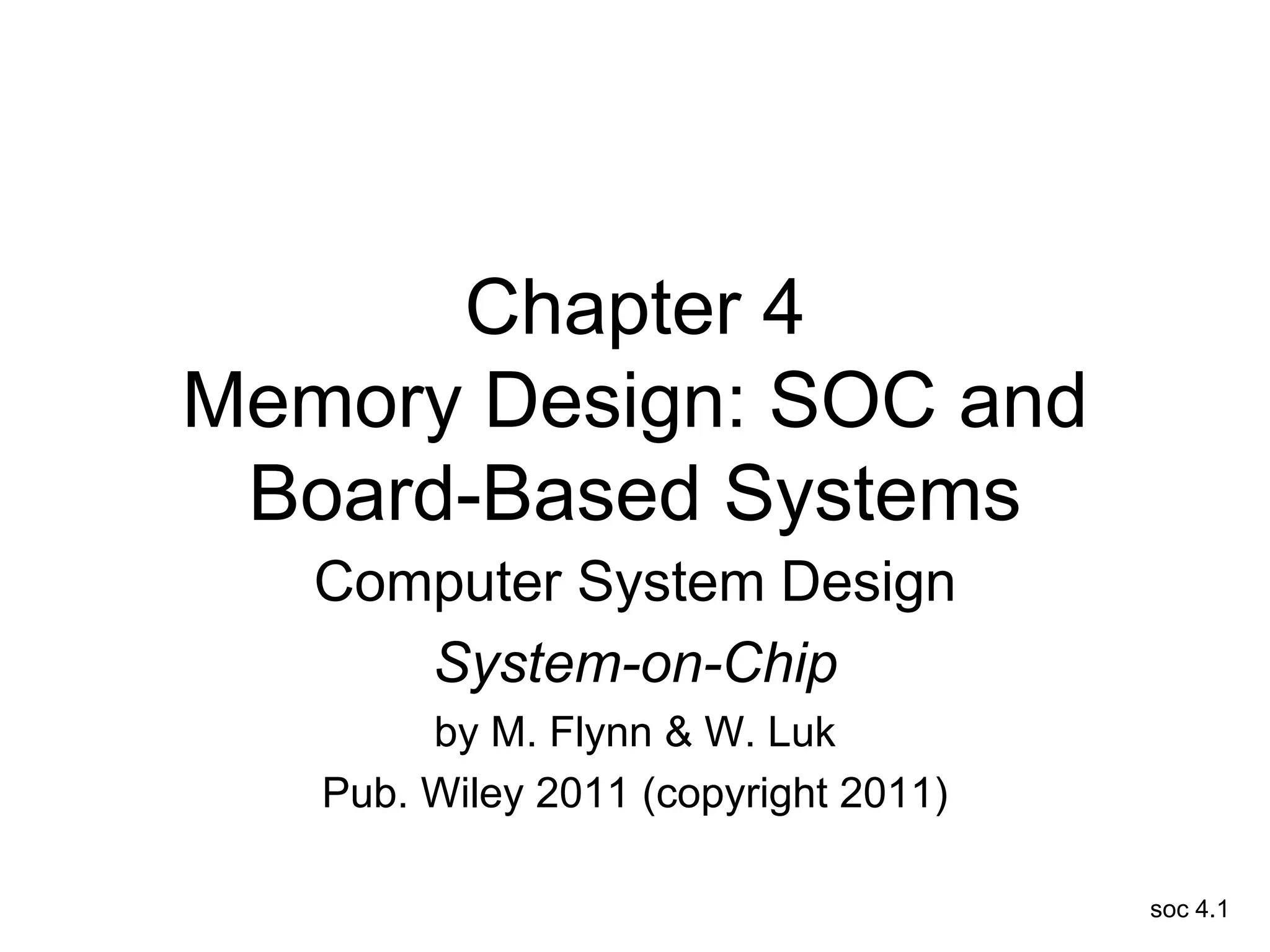 SOC-CH4.pptSOC Processors Used in SOCSOC Processors Used in SOC | PPT