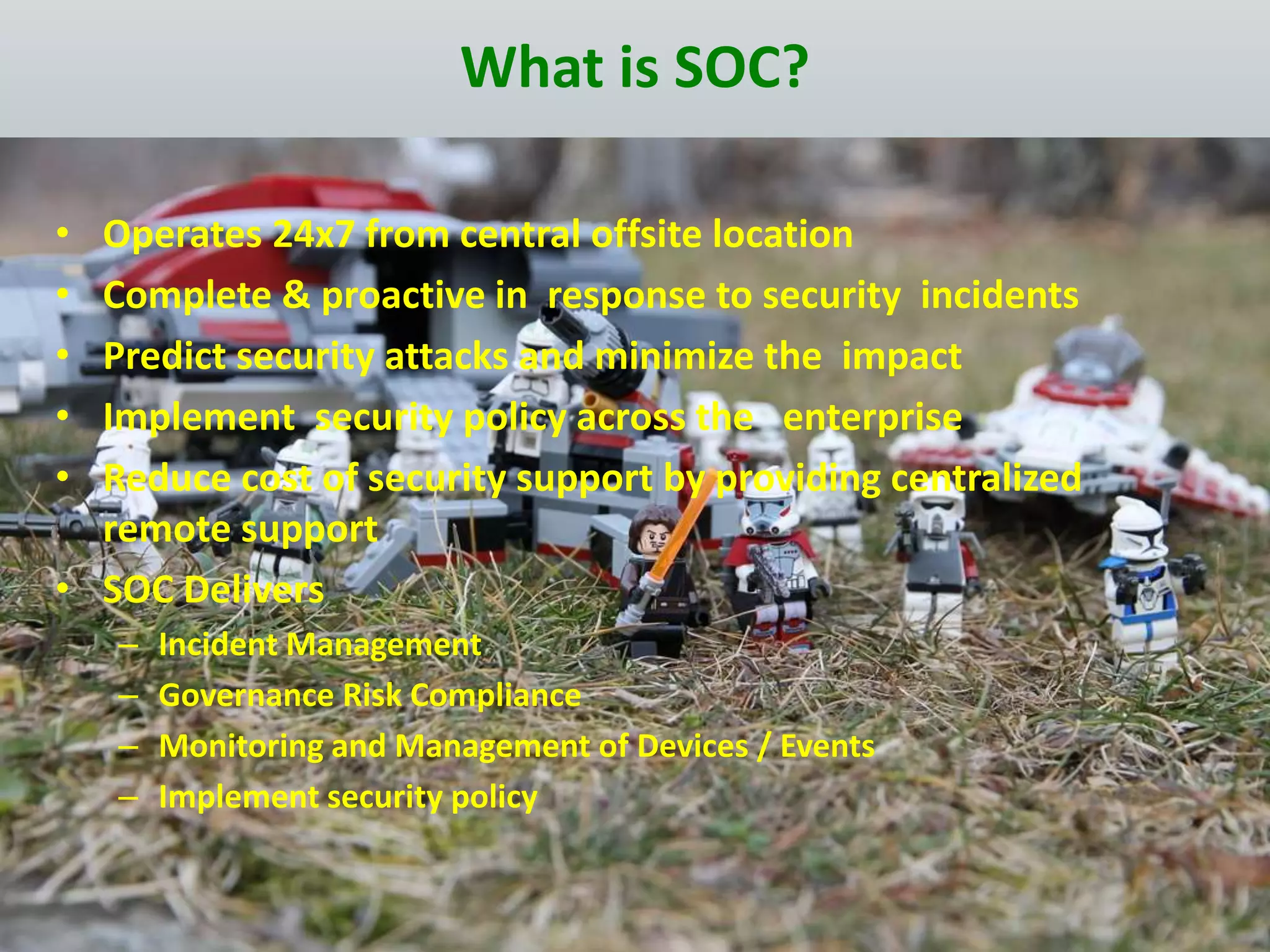 Security Operation Center - Design & Build | PPTX