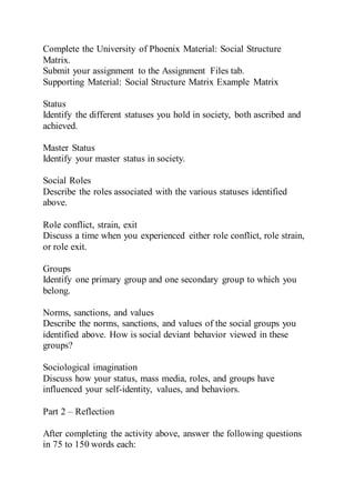 SOC 100 Social Responsibility - snaptutorial.com