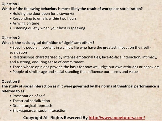 Soc 100 midterm exam part 2 assignment | PPT