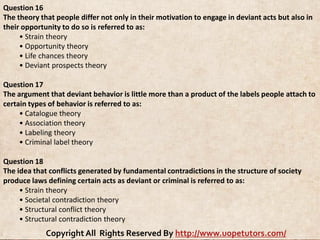 Soc 100 midterm exam part 2 assignment | PPT