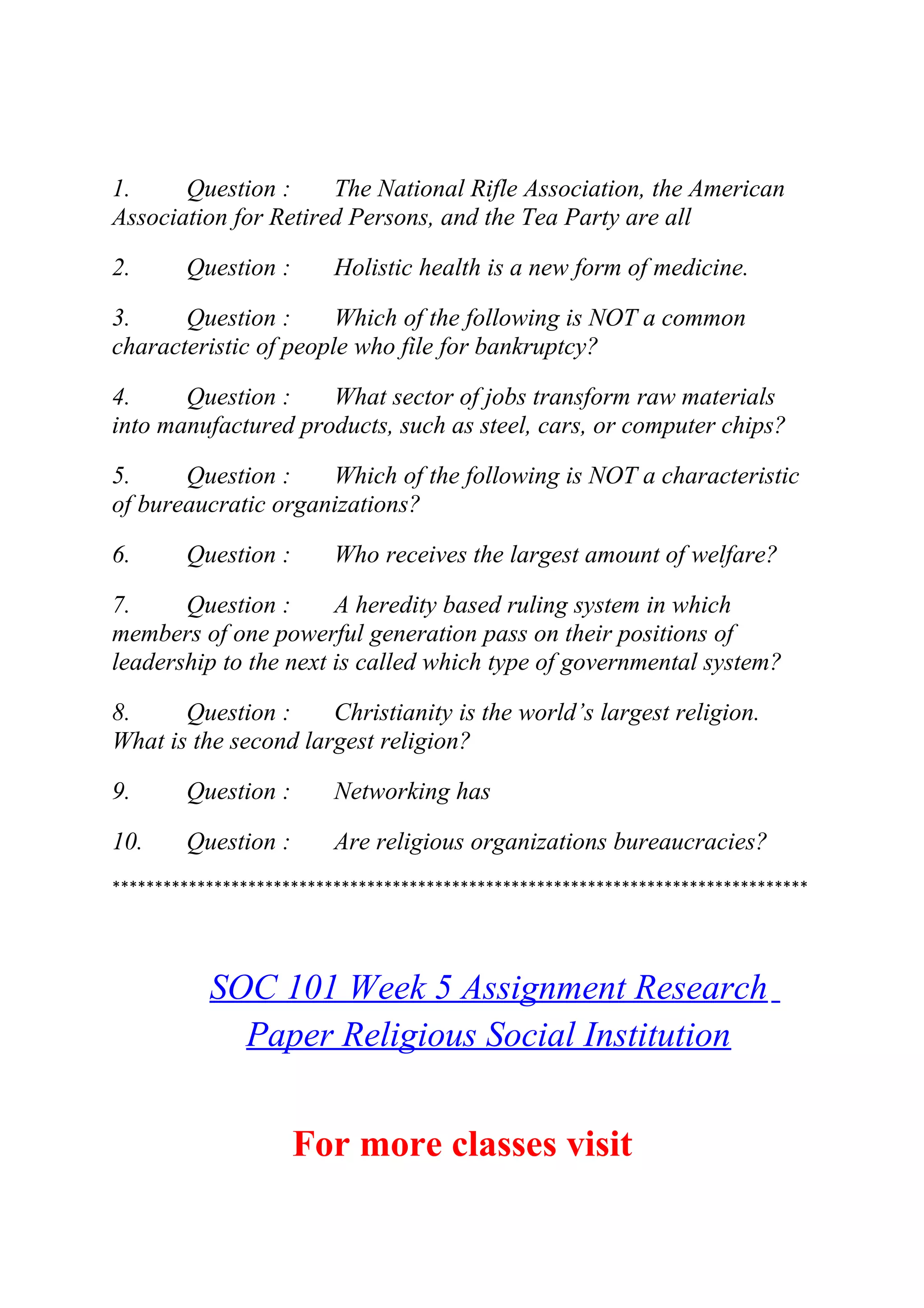 Soc 101 Effective Communication / snaptutorial.com